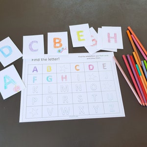 Printable Alphabet Game Letters Flash Cards and Worksheets - Etsy