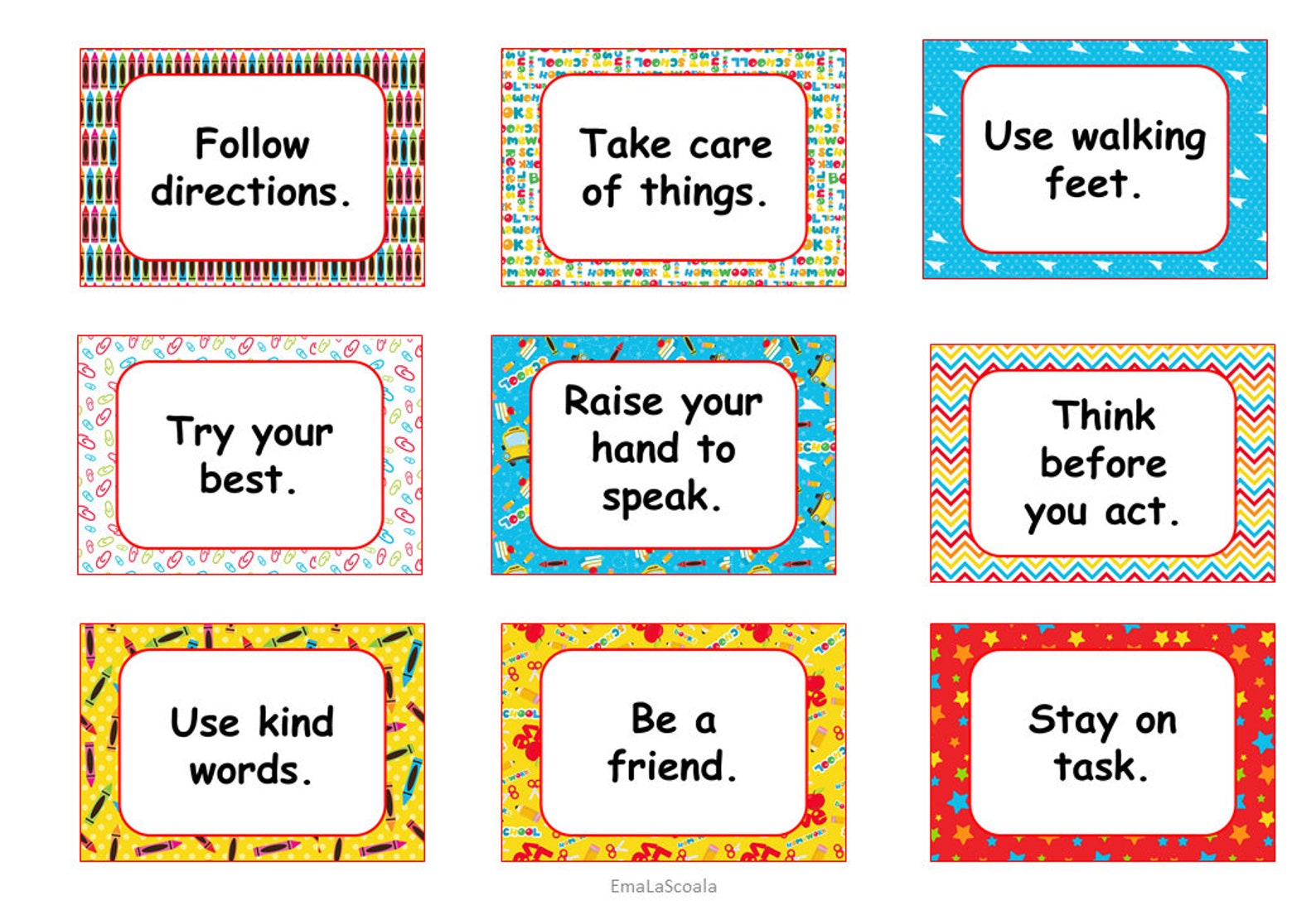 Back to School Classroom Rules, Printable Posters for Your Classroom - Etsy
