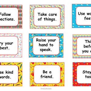 Back to School Classroom Rules, Printable Posters for Your Classroom - Etsy