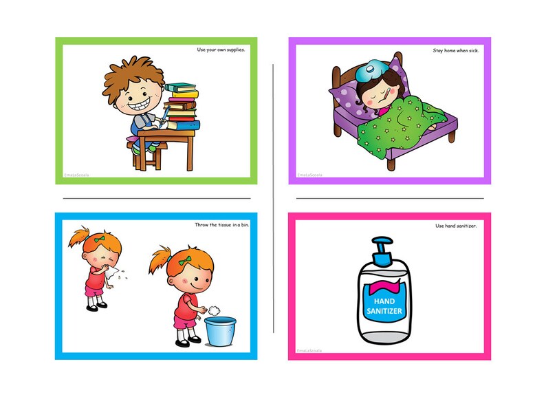 Social Distance Posters, School Health Rules - Etsy