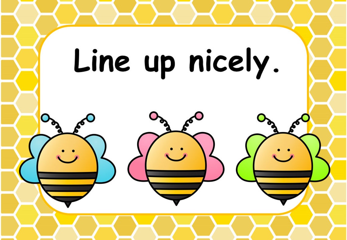 Bee Theme Classroom Rules, Printable Posters - Etsy