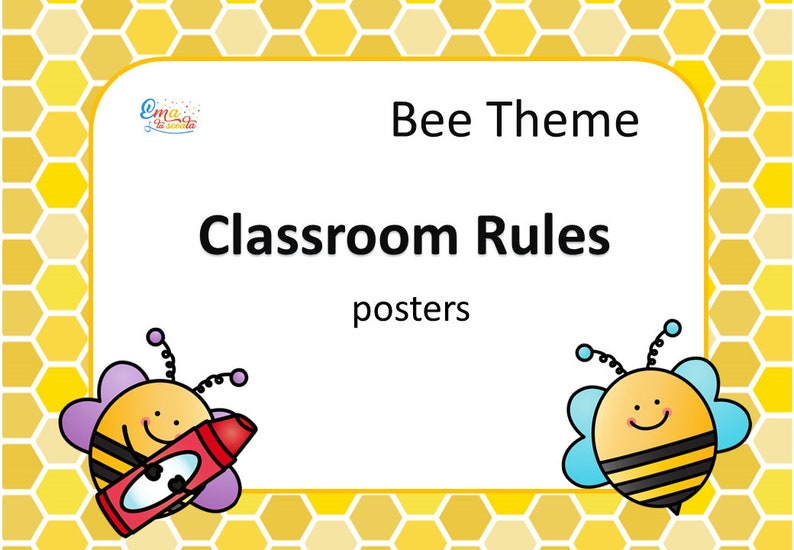 Bee Theme Classroom Rules, Printable Posters - Etsy