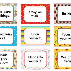 Back to School Classroom Rules, Printable Posters for Your Classroom - Etsy