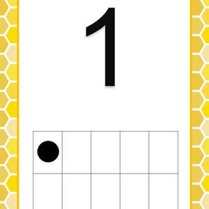 Bee Themed Number Posters - Etsy