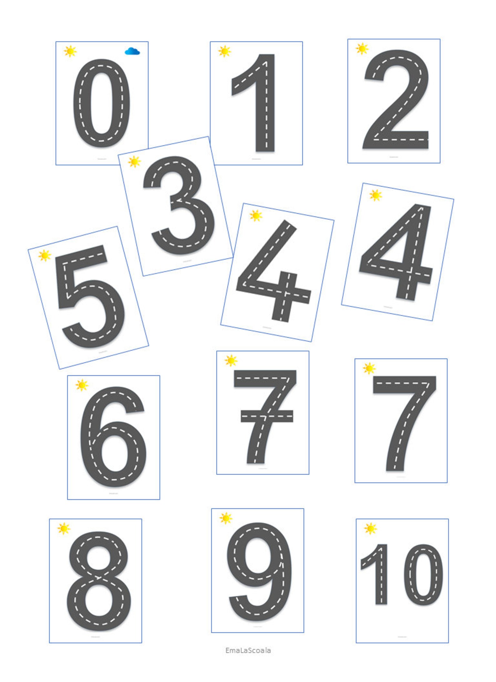 Number Mats Tracing Numbers Printable Race Car Mats Instant - Etsy