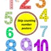 Skip Counting Poster, 1 to 10 Numbers Multiplication Chart, Math ...