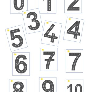Print and Drive, Race Cars Letters and Numbers, Printable Mat ...