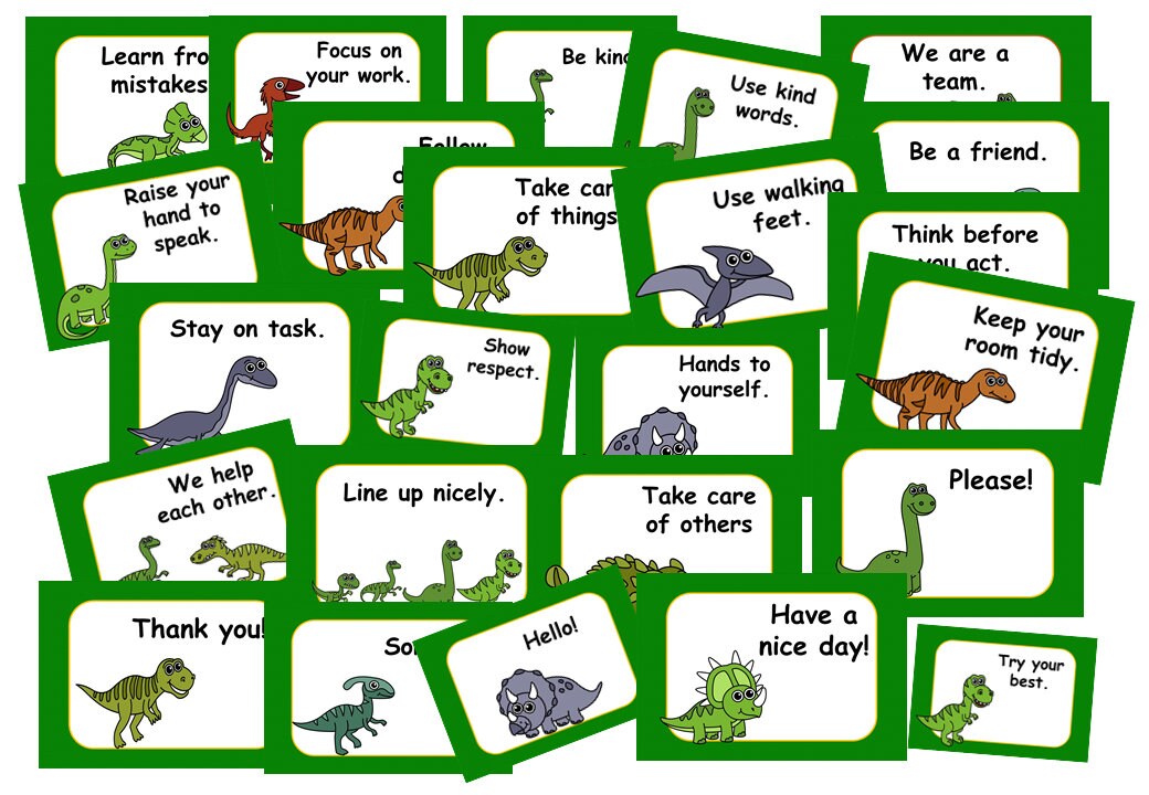Dinosaur Classroom Decor, Teacher Poster Rules, Digital Posters - Etsy