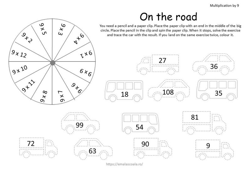Math Worksheets Printable 2nd Grade Multiplication Game 80 Etsy