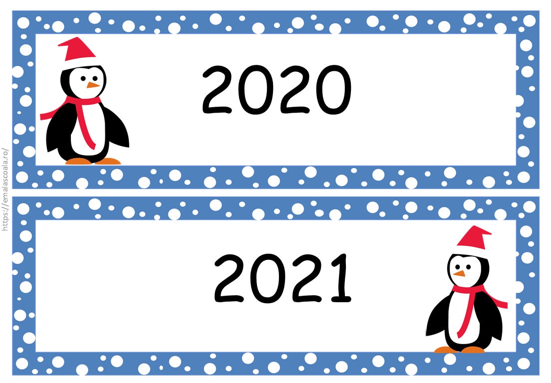 Penguin Theme Calendar for Kids, Printable Classroom Calendar, Digital ...