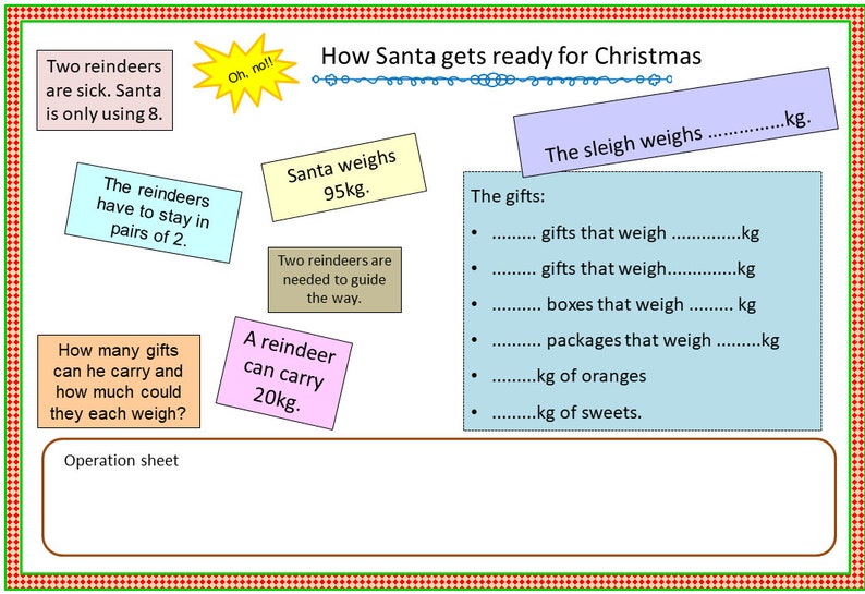 Printable Christmas Worksheets, Kids Activity Pack, Winter Activity ...