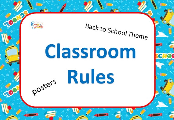 Back to School Classroom Rules Printable Posters for Your | Etsy