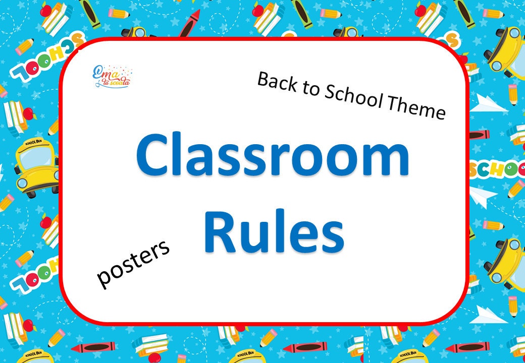 Back to School Classroom Rules, Printable Posters for Your Classroom - Etsy