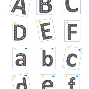 Alphabet Race Car Mats, Printable Alphabet Letters, Tracing Letters - Etsy