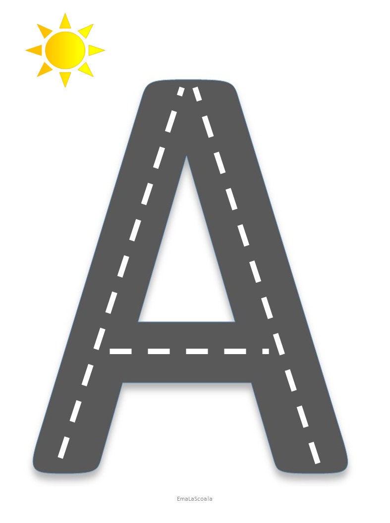 Print and Drive, Race Cars Letters and Numbers, Printable Mat ...