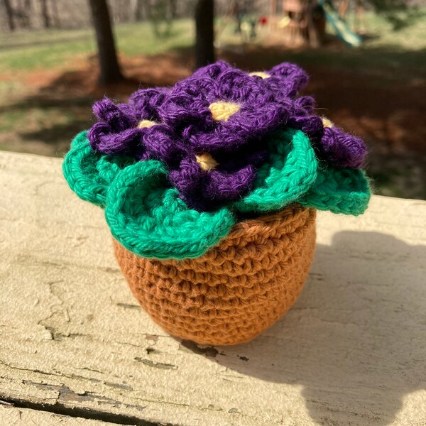 Crochet African Violet Flower - Etsy