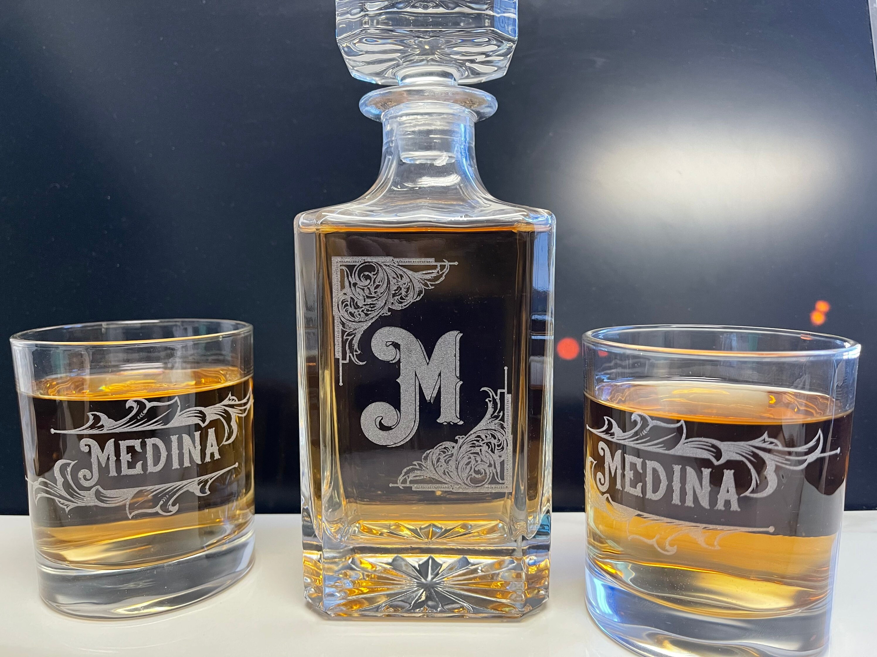 Engraved Decanter Set Personalized Decanter Set Custom | Etsy