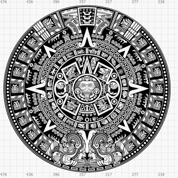 Aztec Calendar Svg - Etsy