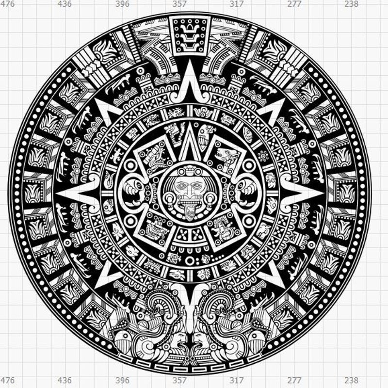 Aztec Calendar Svg - Etsy