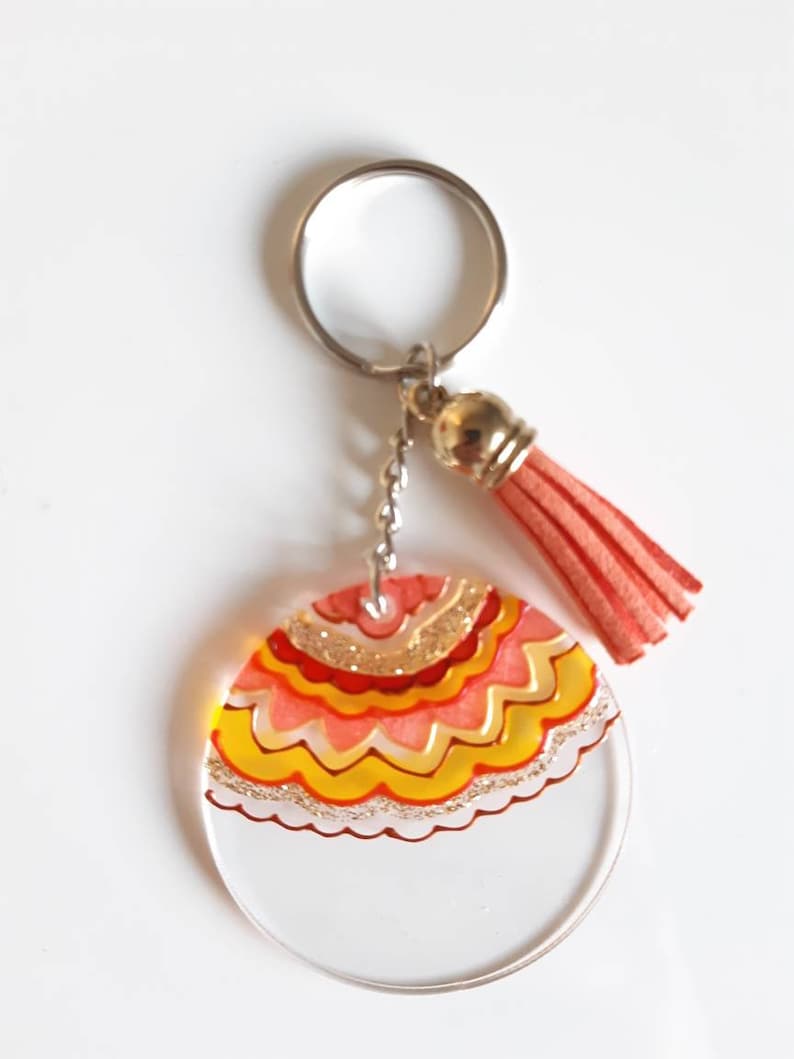 Mandala Keyrings Mandala Charm Keychain Personalised - Etsy