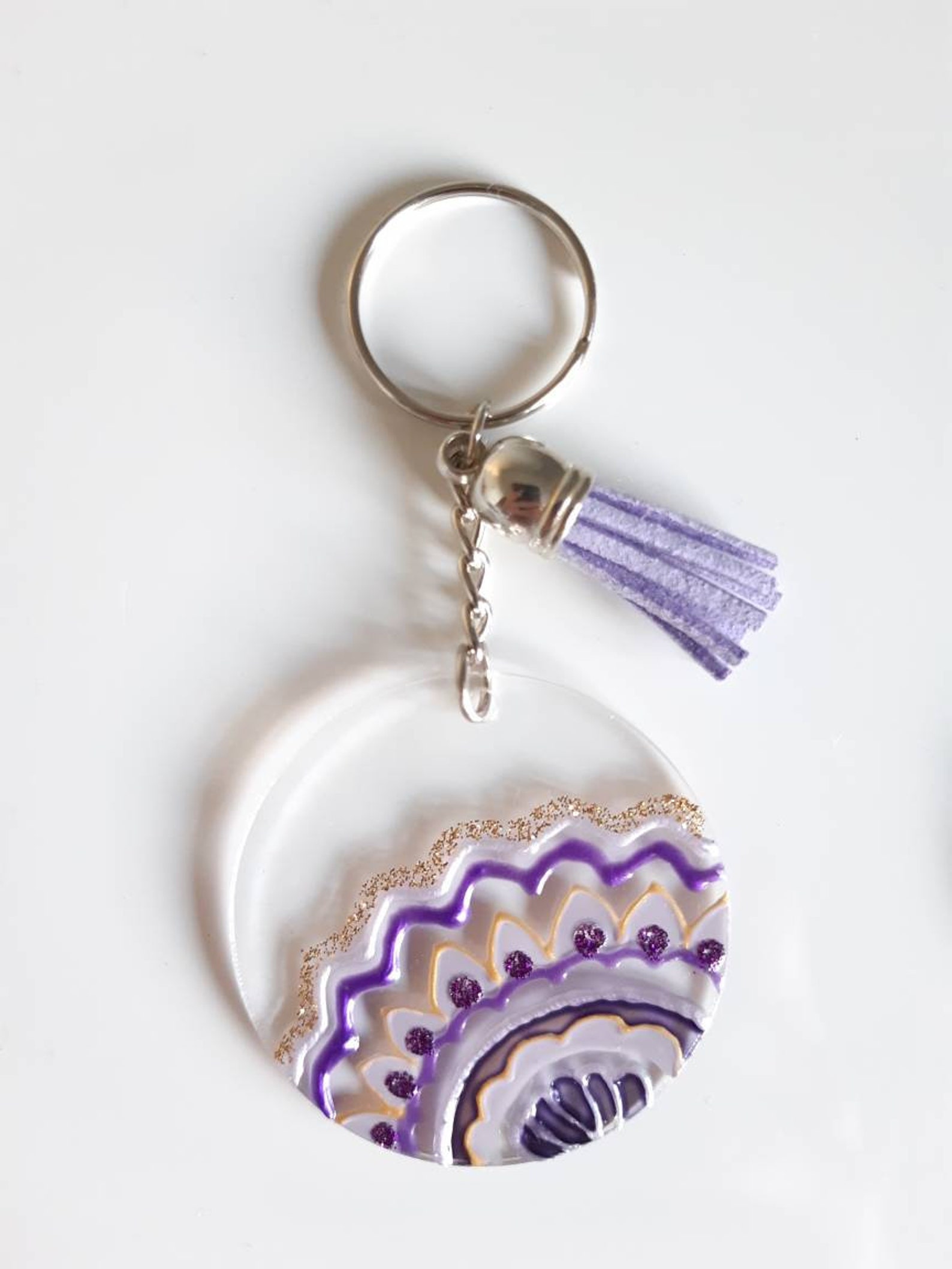 Mandala Keyrings Mandala Charm Keychain Personalised - Etsy