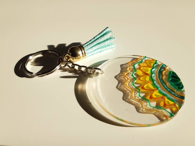 Mandala Keyring Charm, Mandala Keychain, Mandala Pendant, Mandala Charm ...