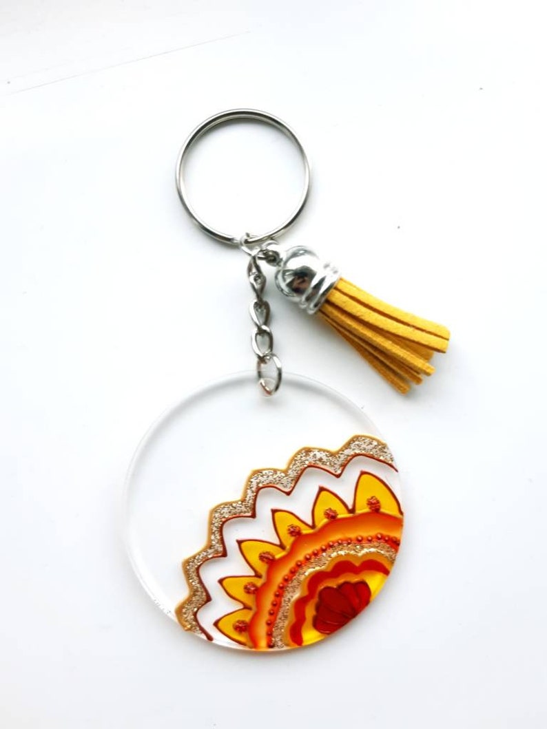 Mandala Keyrings Mandala Charm Keychain Personalised - Etsy