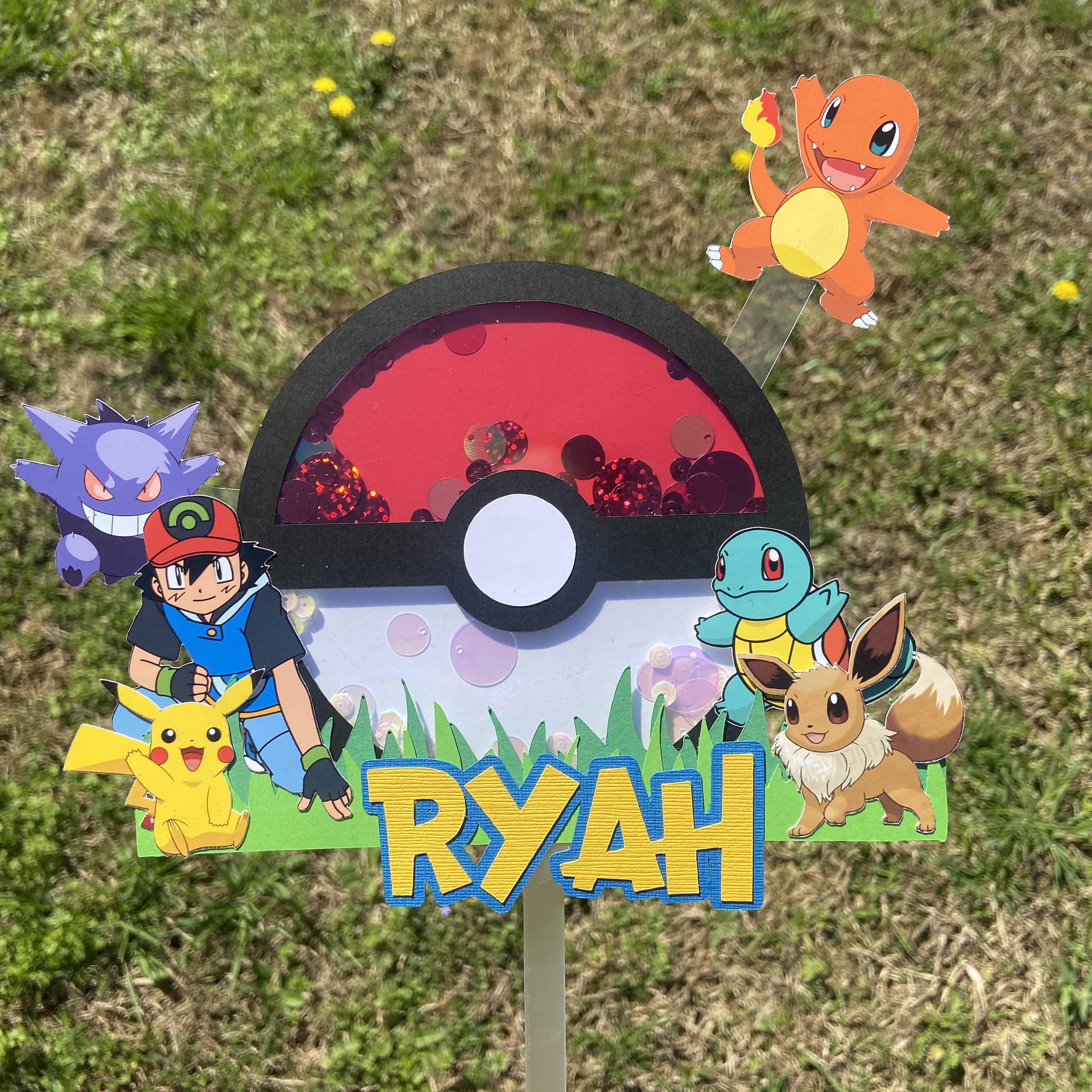Pokémon Shaker Cake Topper, Custom Pokémon Cake Topper - Etsy