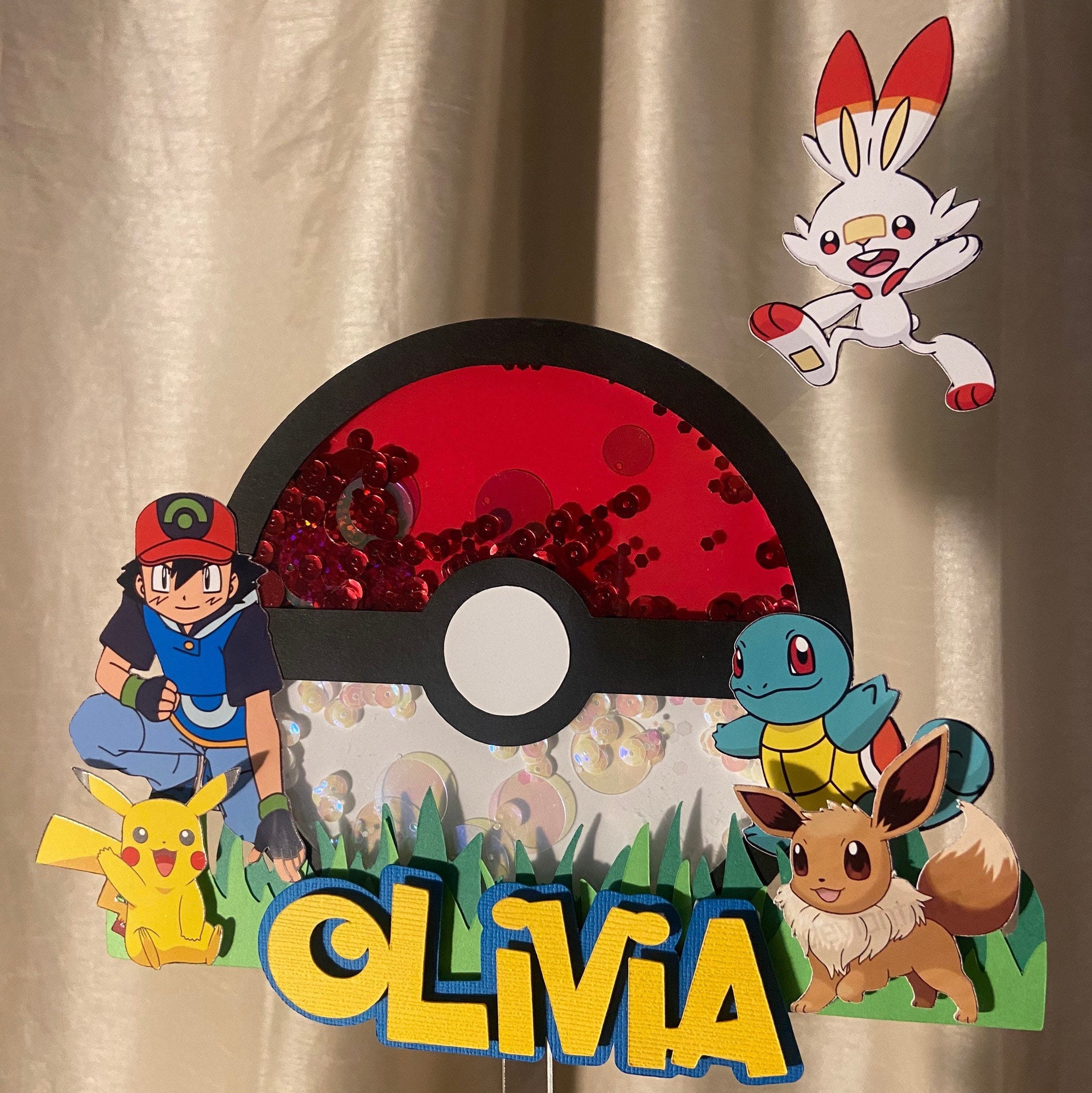 Pokémon Shaker Cake Topper, Custom Pokémon Cake Topper - Etsy