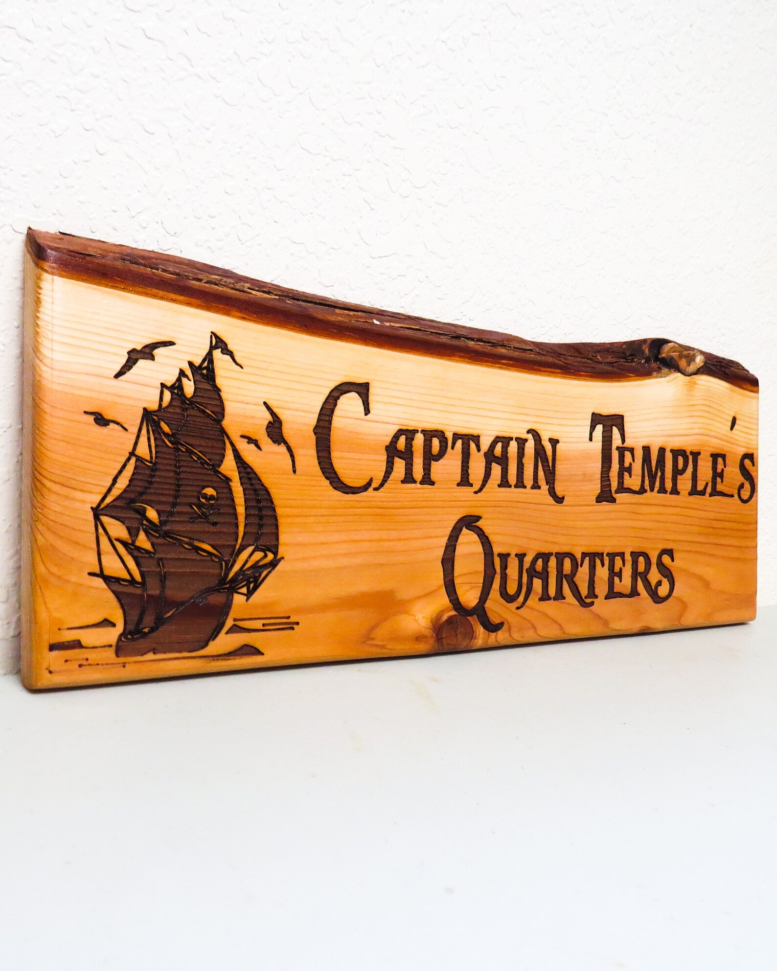 Custom Captain's Quarters Sign, Sailboat Decor, Pirate Decor, Engraved ...