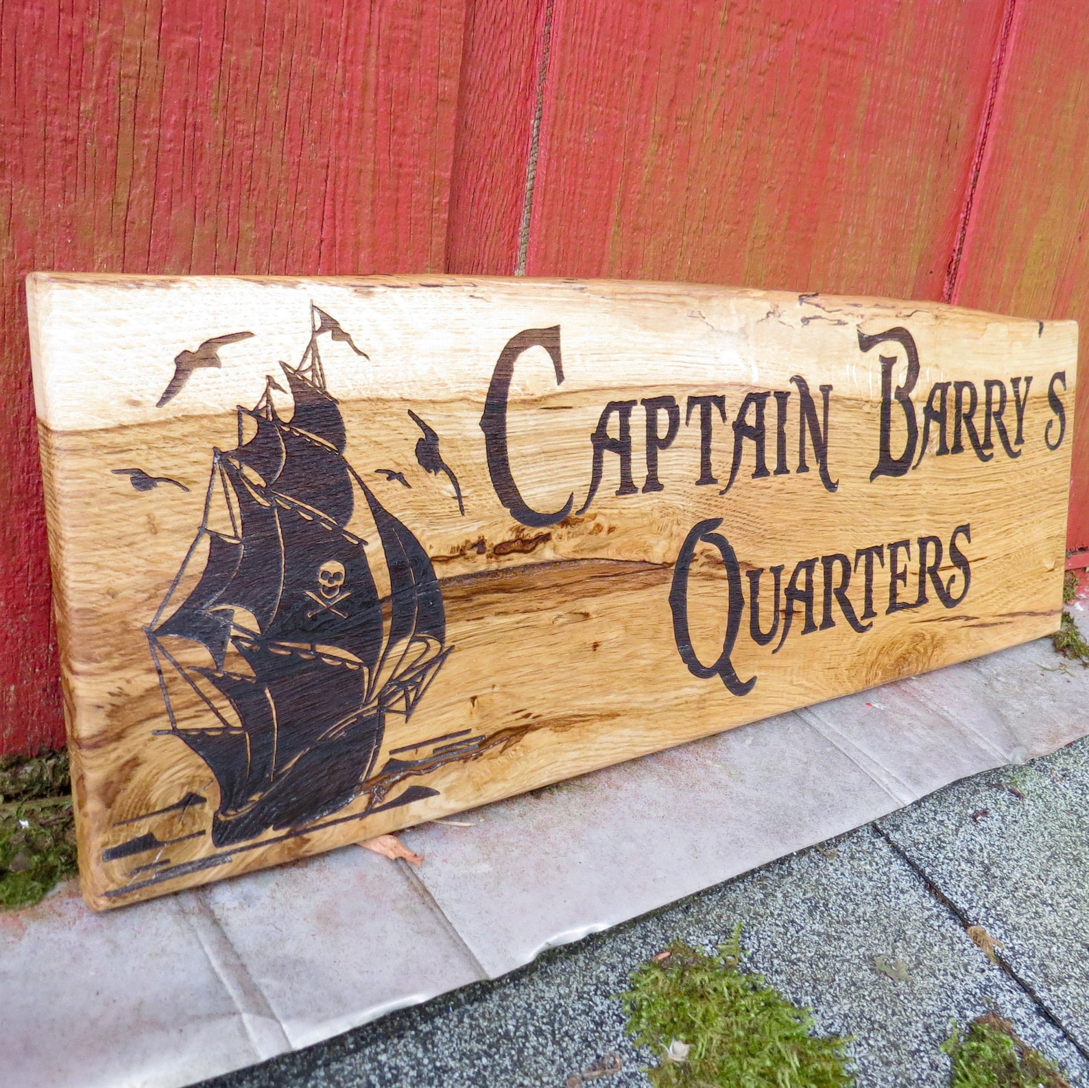 Personalized Laser Engraved Pirate Sign Custom Boat Sign | Etsy
