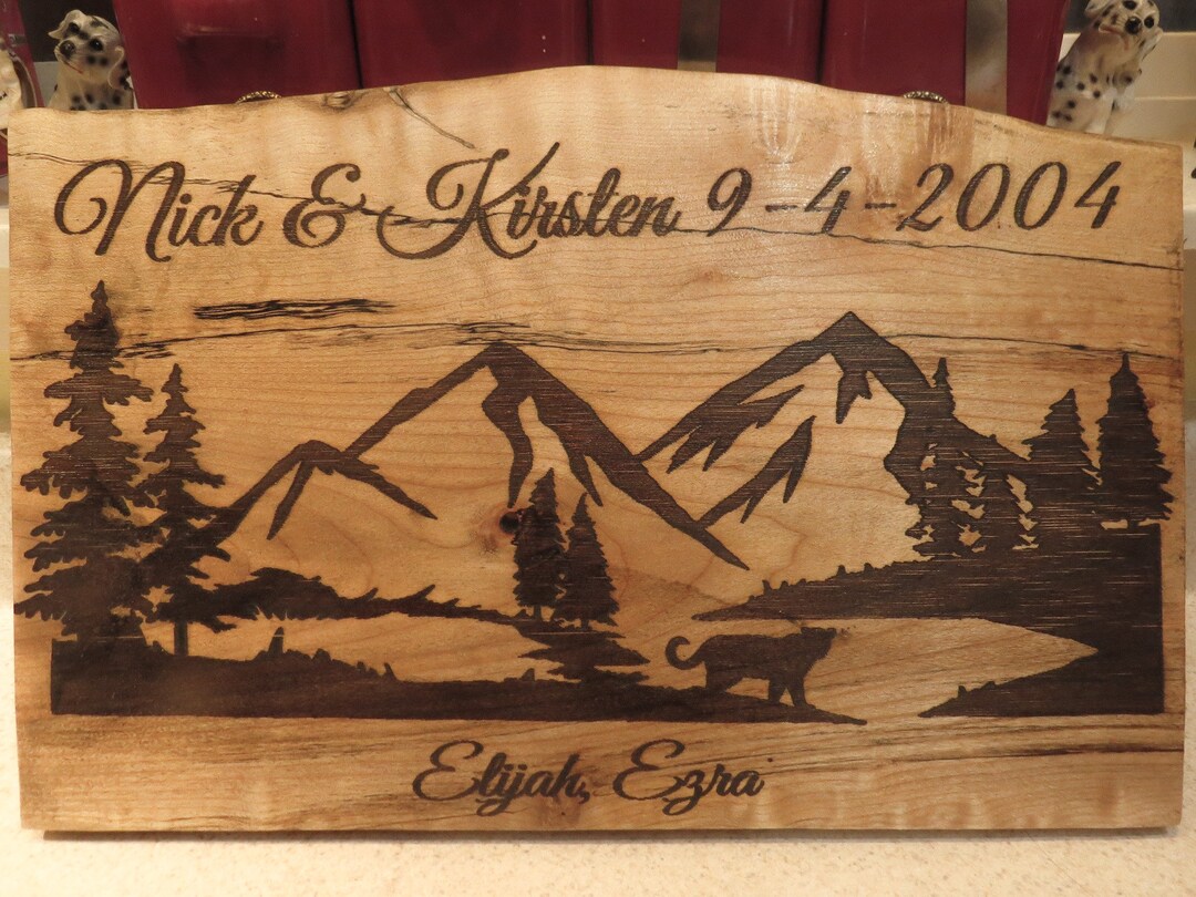 Custom, Laser Engraved, Family Name Sign, Wood Wall Art - Etsy