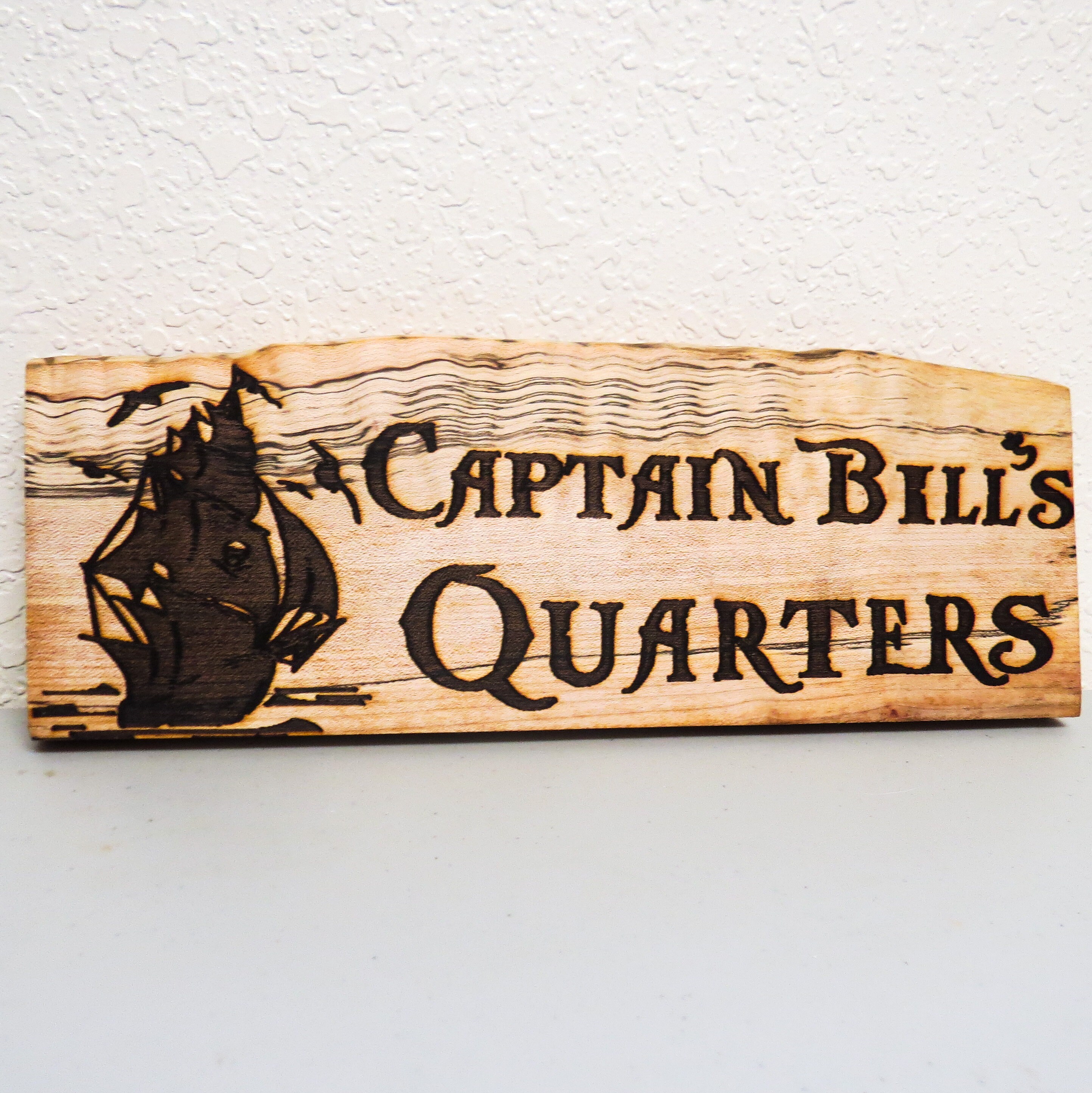 Personalized, Laser Engraved, Pirate Sign, Custom Boat Sign - Etsy