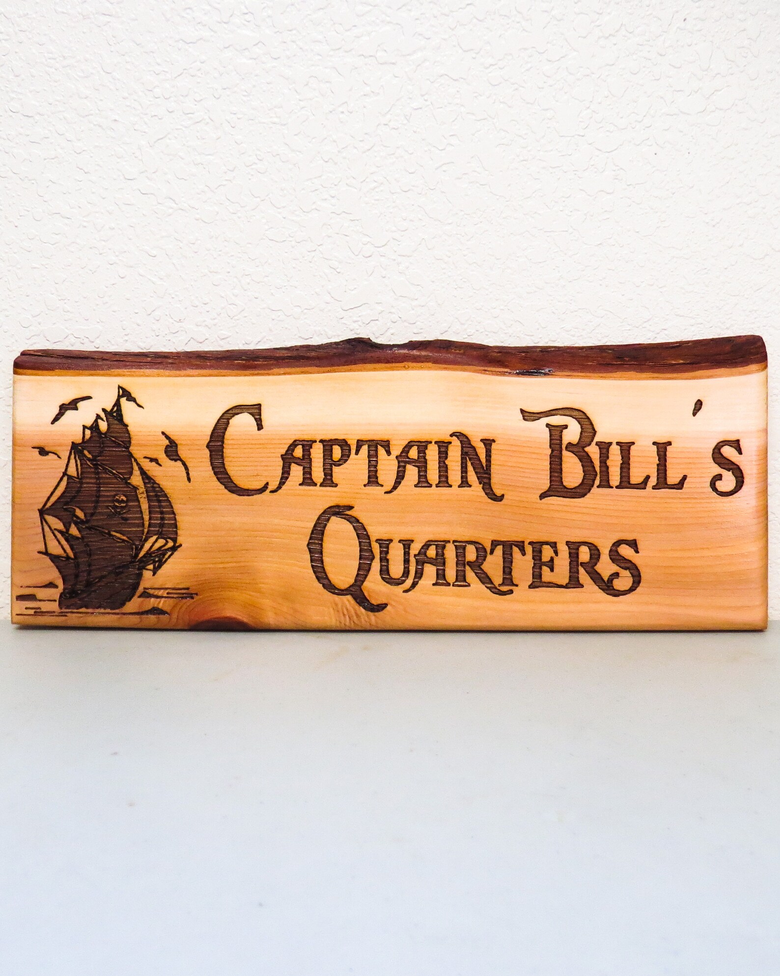 Custom Captain's Quarters Sign, Sailboat Decor, Pirate Decor, Engraved ...