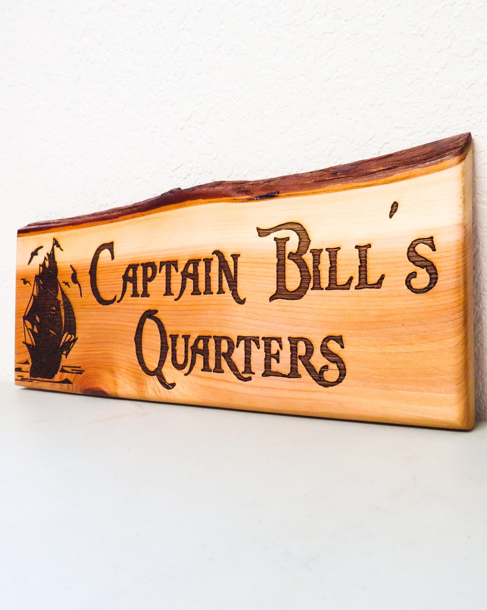 Custom Captain's Quarters Sign, Sailboat Decor, Pirate Decor, Engraved ...