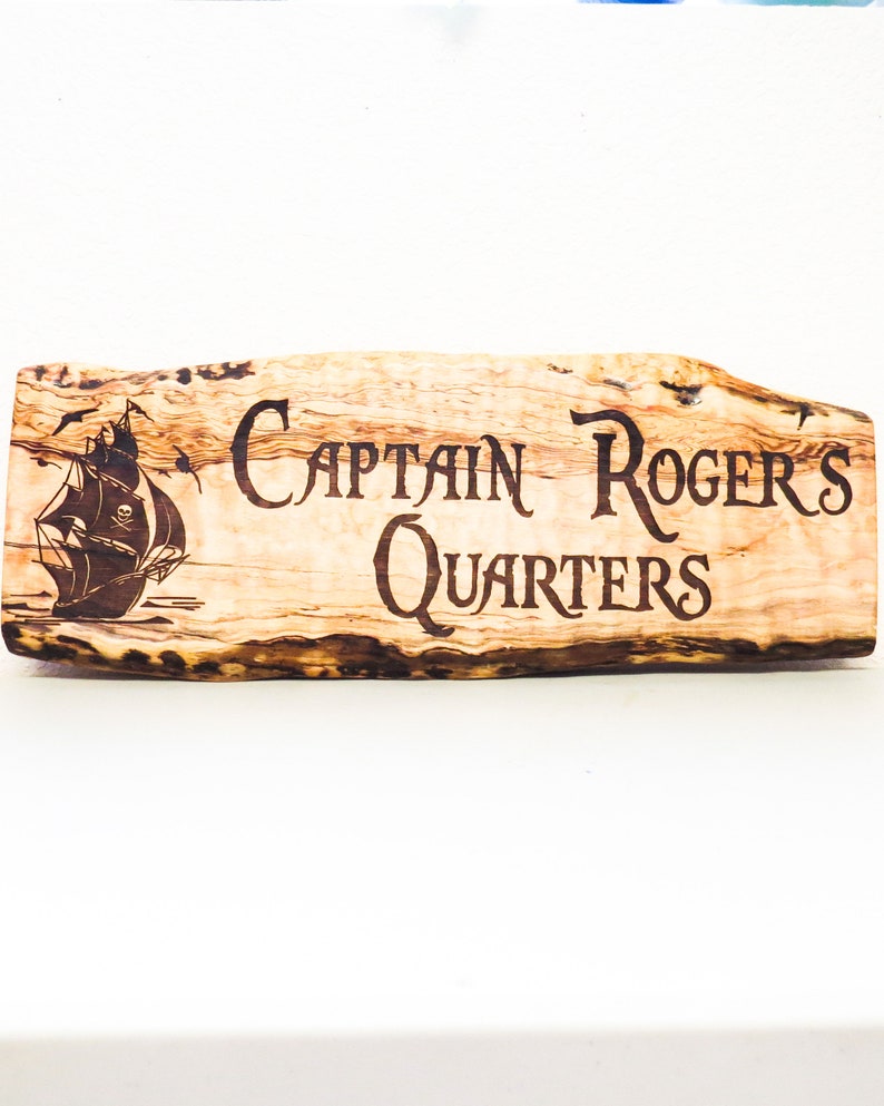 Custom Captain's Quarters Sign, Sailboat Decor, Pirate Decor, Engraved ...