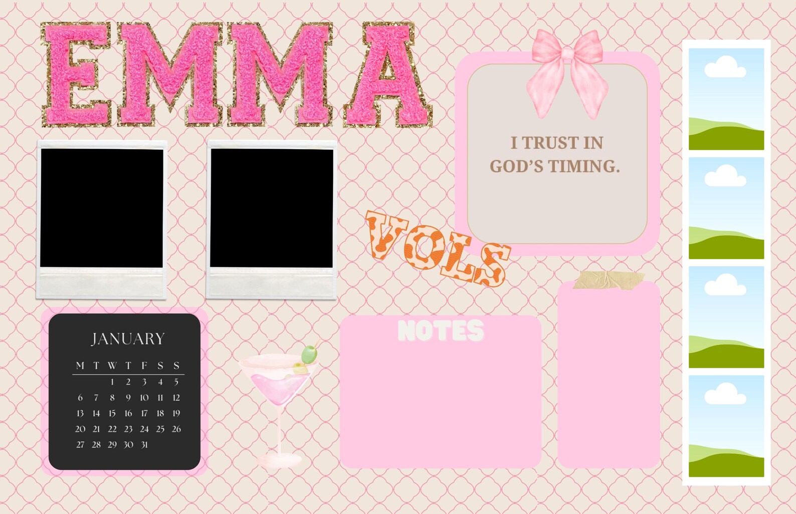 Custom Preppy Digital Wallpaper (sorority, College, Preppy) - Etsy