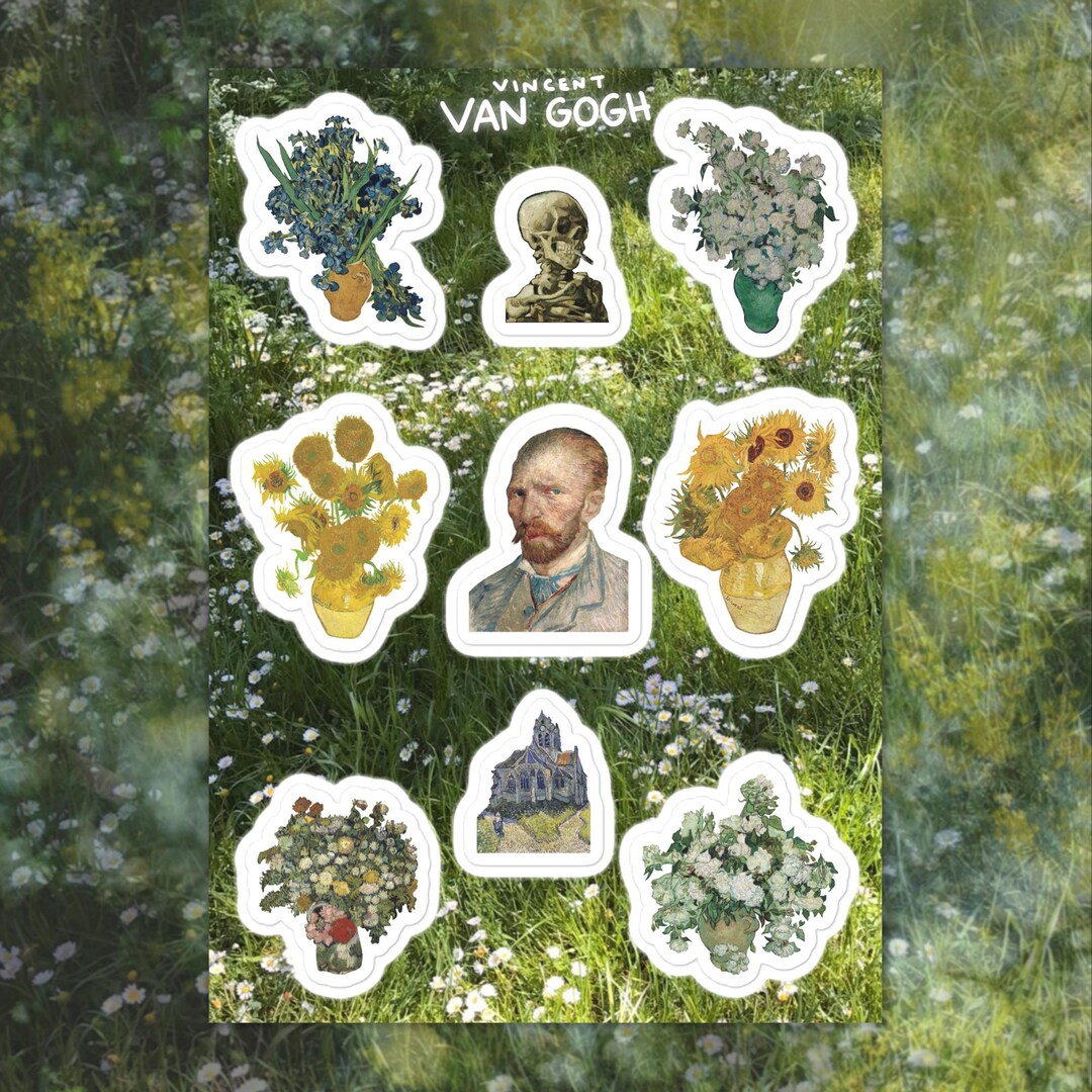 Vincent Van Gogh Sticker Sheet, Art Stickers - Etsy