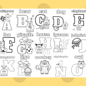 Animal Alphabet Classroom Printables Printable Colouring Pages Coloring ...