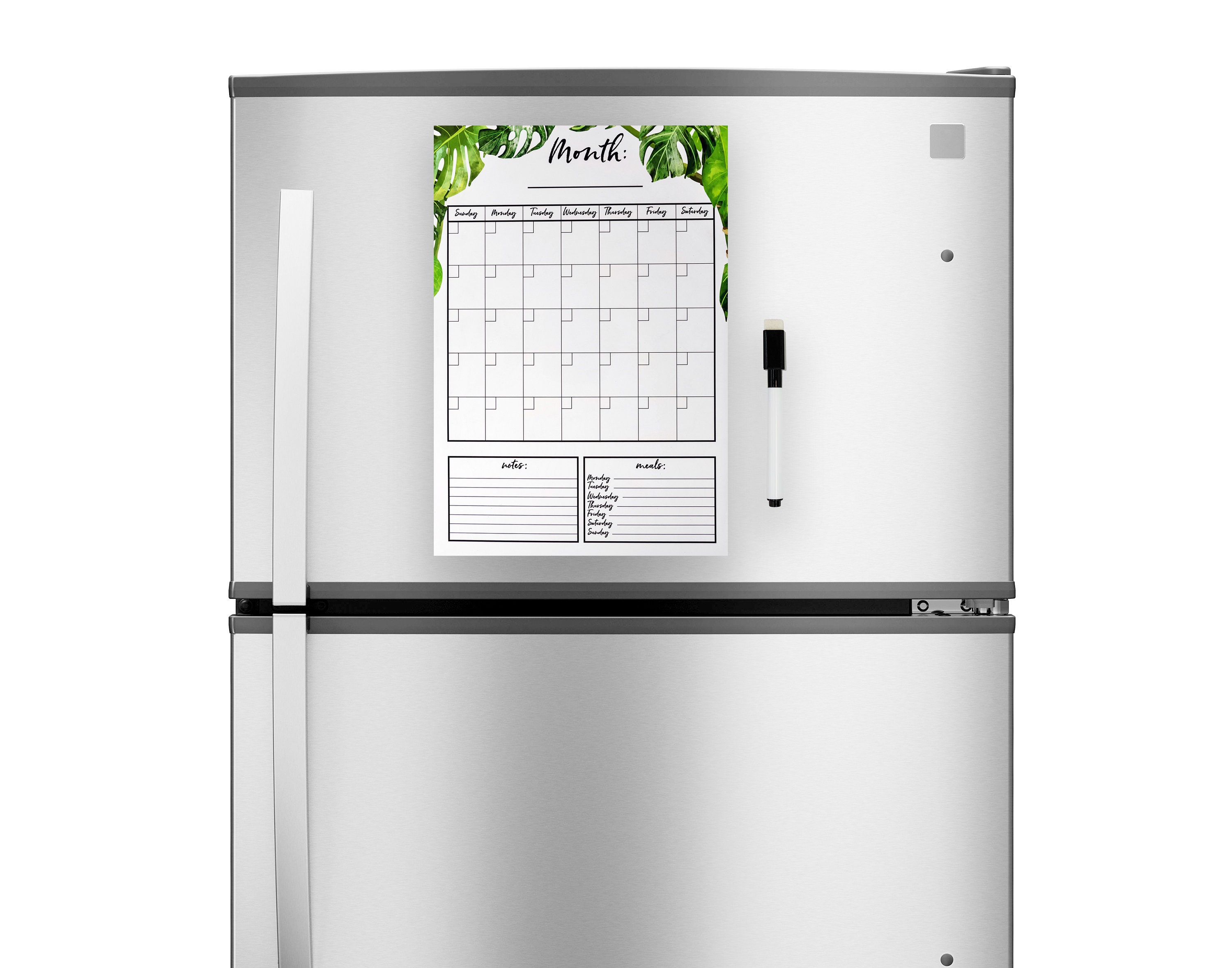 Dry Erase Whiteboard Kitchen Calendar for Fridge Magnetic - Etsy