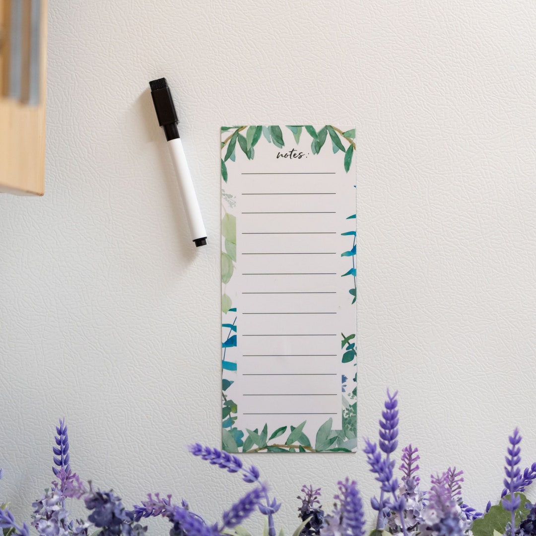 Floral Magnetic Fridge Notepad, Grocery List, Weekly Planner - Etsy