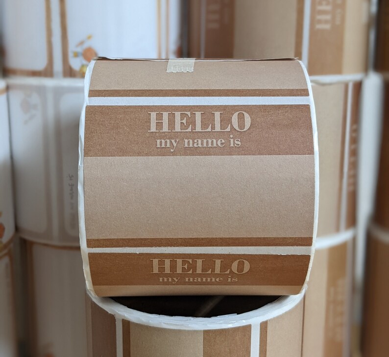 Hello My Name is Name Tag Stickers 350 Piece Name Tag - Etsy