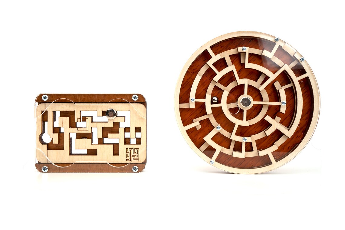 2 Escape Room Maze and Labyrinth Puzzle Set 1 Brain Teaser - Etsy