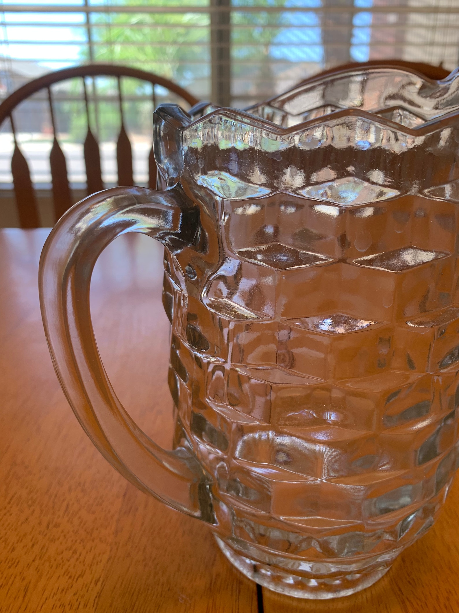 Vintage Cube Crystal Water Pitcher Fostoria ? - Etsy