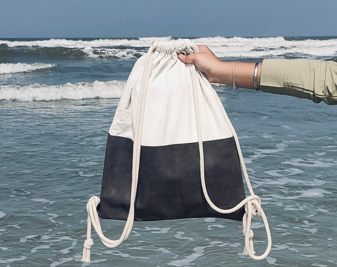 Green Linen Drawstring Bag / Patchwork Casing/ Garment Bag Small ...
