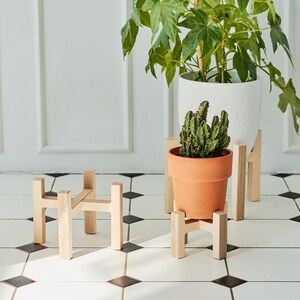 SET of 3 Upcycled Birch Plywood Indoor Plant Stands Flowerpot Holders ...