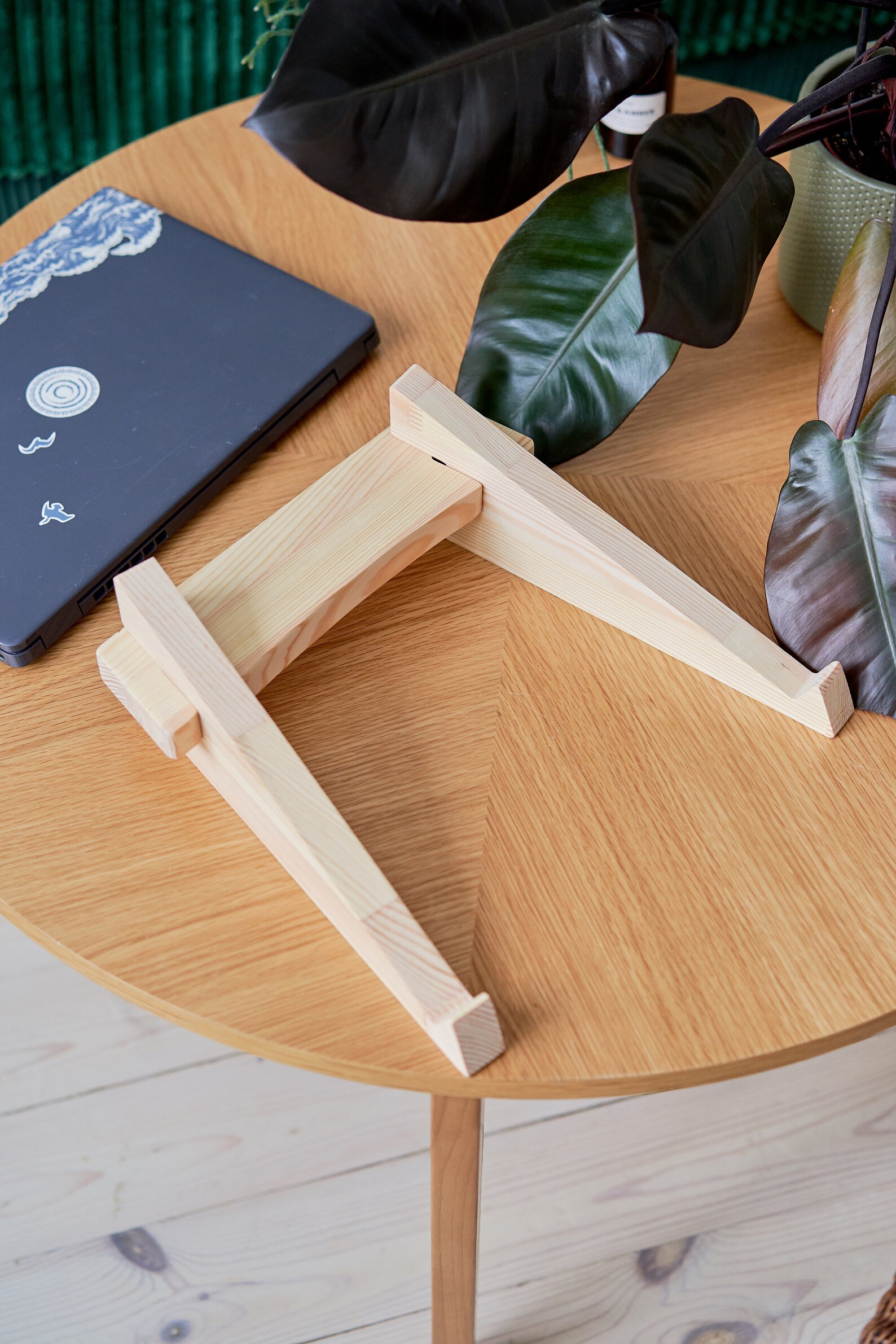 Wood Laptop Stand - Wooden Computer Stand - Computer Holder - Office ...
