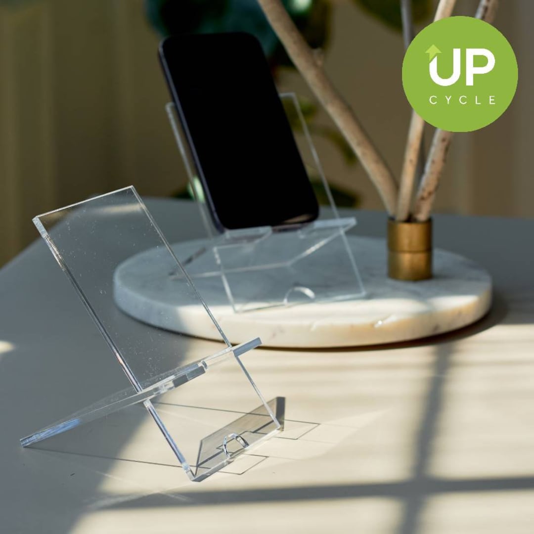 Acrylic Glass Phone Stand - Portable Mobile Phone Stand - Phone Holder ...