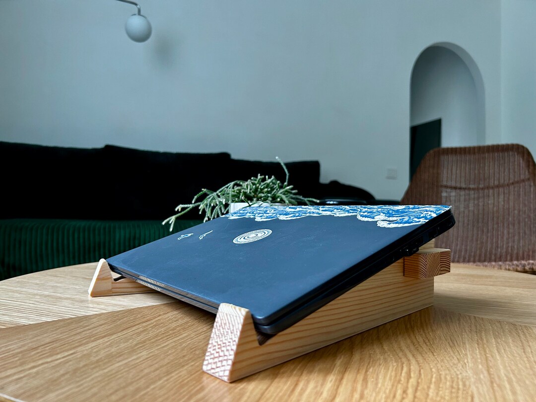 Wood Laptop Stand Wooden Computer Stand Computer Holder - Etsy