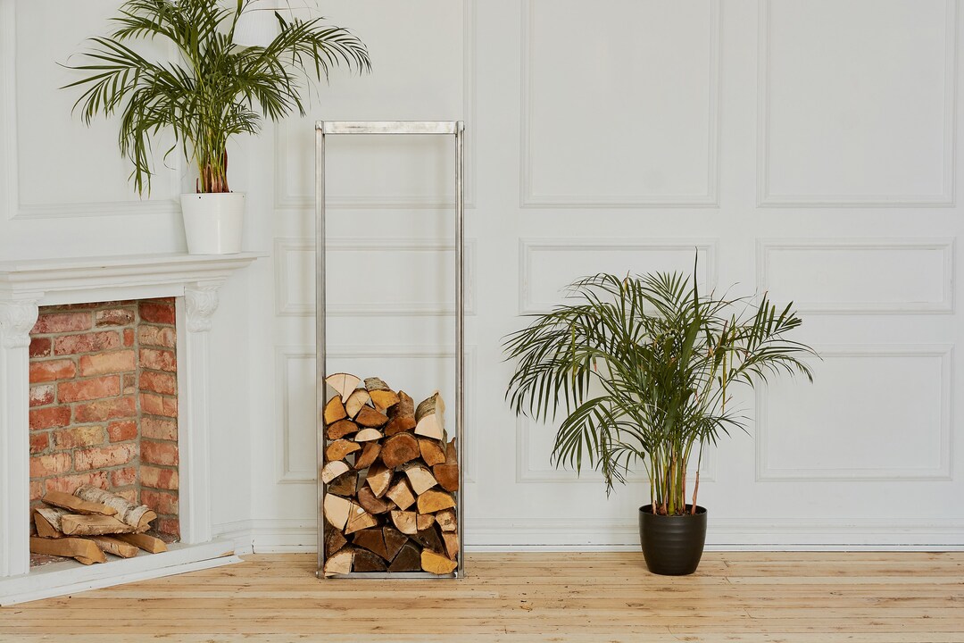 Metal Firewood Holder - Firewood Storage - Steel Firewood Rack ...